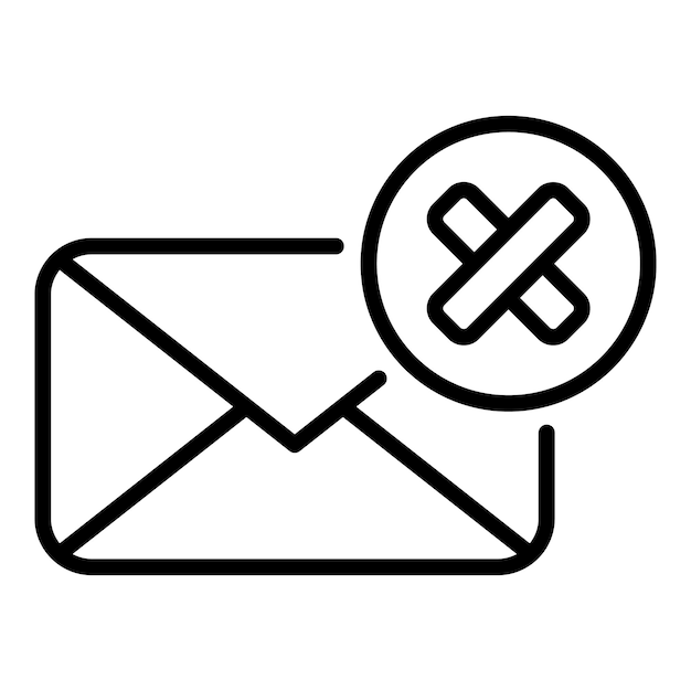 Premium Vector | Not receive mail icon outline not receive mail vector ... Premium Vector | Not receive mail icon outline not receive mail vector ...