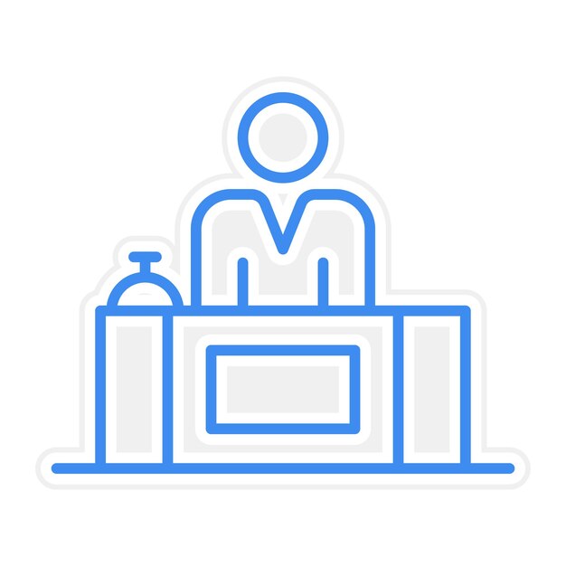 Premium Vector | Receptionist Vector Illustration Premium Vector | Receptionist Vector Illustration