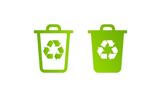 Premium Vector | Recycle icon with green trash bin vector , A recycle ... Premium Vector | Recycle icon with green trash bin vector , A recycle ...