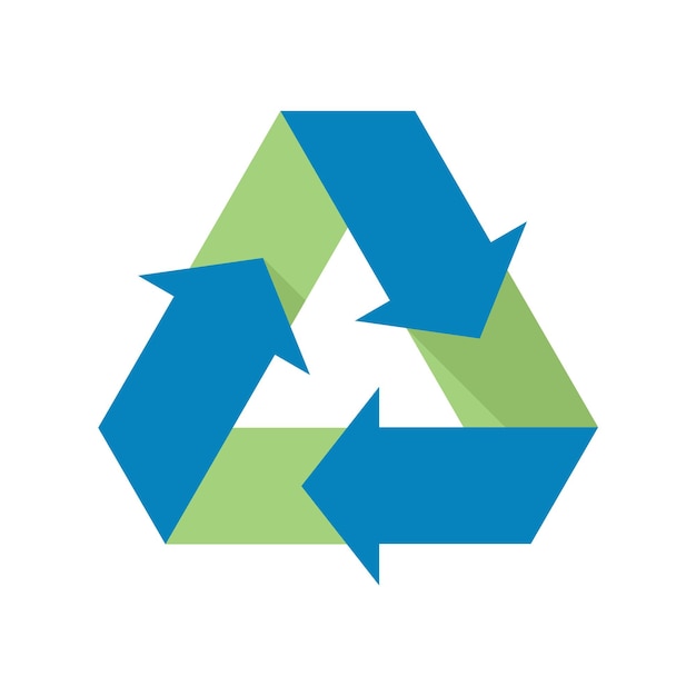 Premium Vector | Recycle symbol icon in flat color style Premium Vector | Recycle symbol icon in flat color style