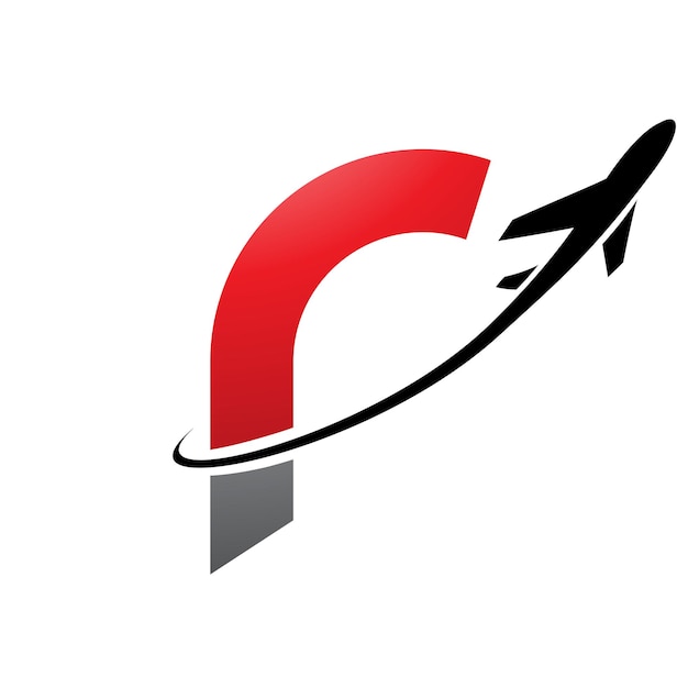 Premium Vector | Red and Black Lowercase Letter R Icon with an Airplane ... Premium Vector | Red and Black Lowercase Letter R Icon with an Airplane ...