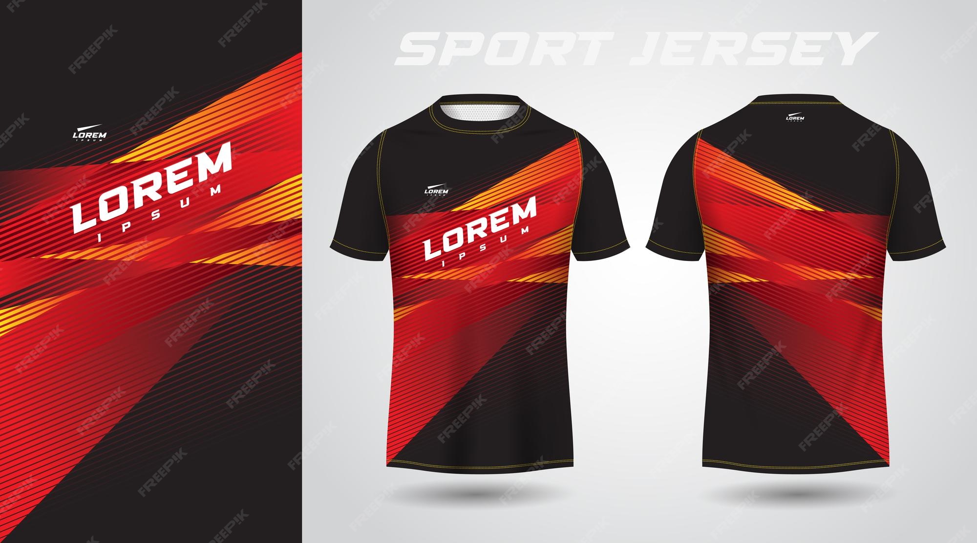 Premium Vector Red Black T Shirt Sport Jersey Design