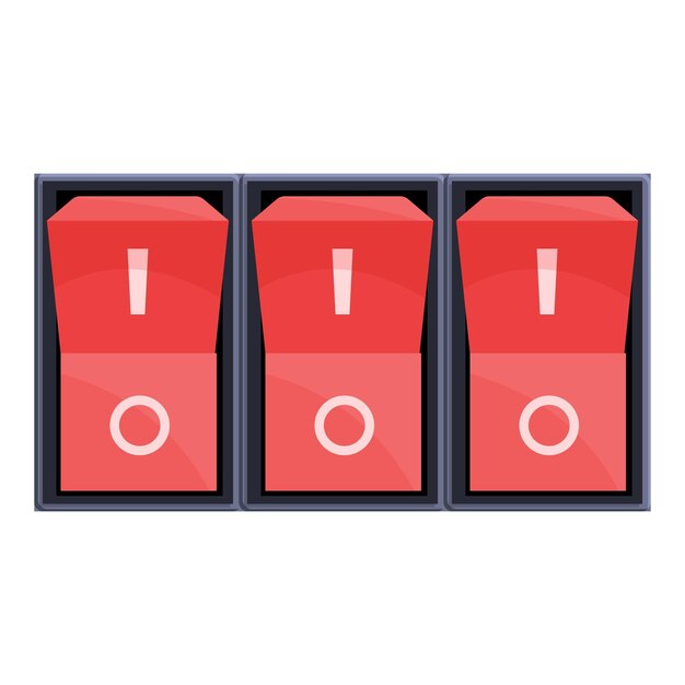 Premium Vector | Red button breaker switch icon cartoon of red button ... Premium Vector | Red button breaker switch icon cartoon of red button ...
