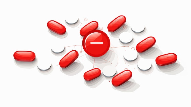Red Map Pointer Pills Vector Icon Isolated | Premium AI-generated vector Red Map Pointer Pills Vector Icon Isolated | Premium AI-generated vector
