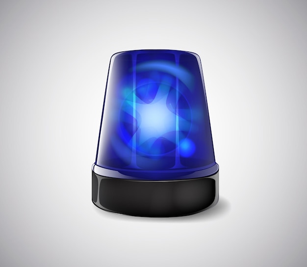 Premium Vector | Red siren Red flashing emergency light Premium Vector | Red siren Red flashing emergency light