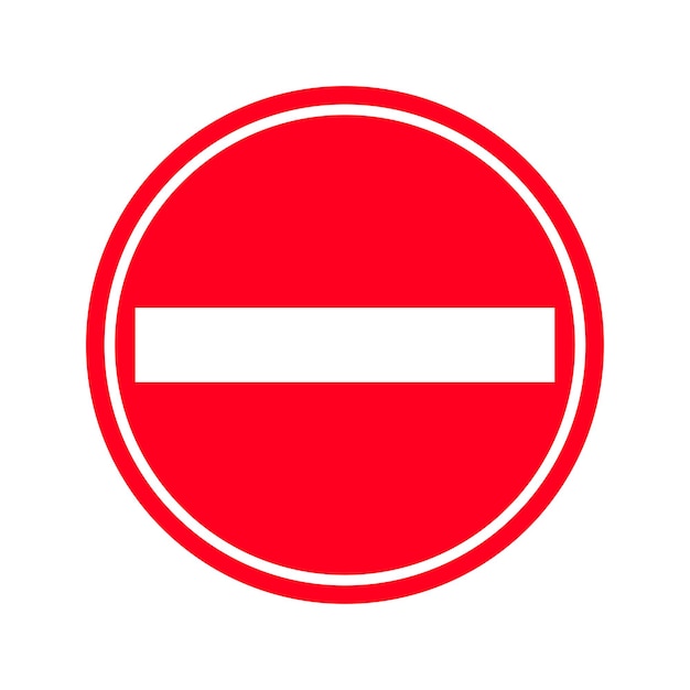 Premium Vector Red Stop Sign No Entry Sign Isolated On White Background