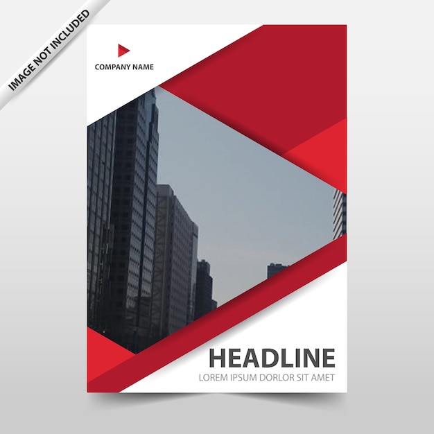 Premium Vector Red Triangle Vector Annual Report Leaflet Brochure