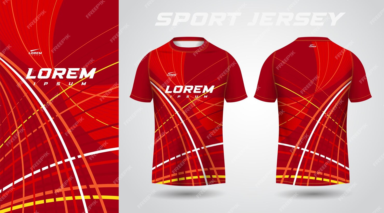 Premium Vector Red White T Shirt Sport Jersey Design