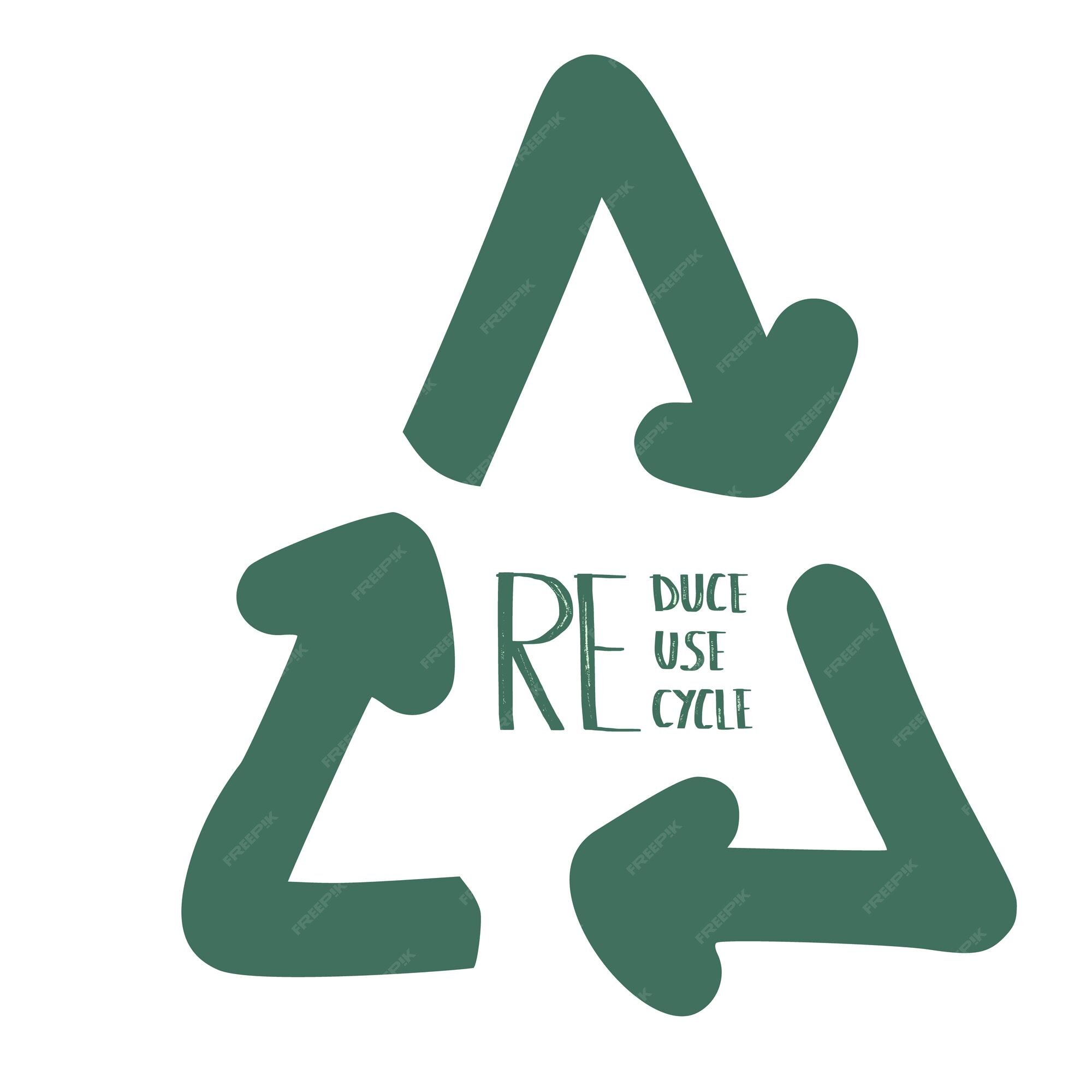 Premium Vector | Reduce reuse recycle concept vector design Premium Vector | Reduce reuse recycle concept vector design