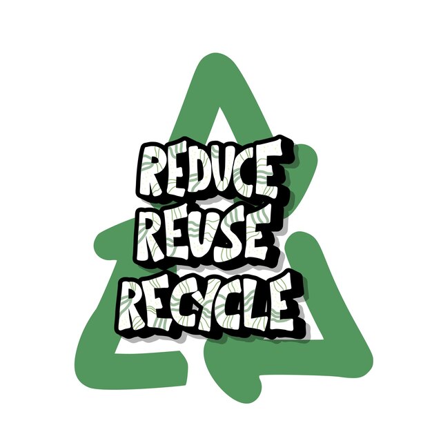 Reduce Reuse Recycle concept Vector text design | Premium AI-generated ... Reduce Reuse Recycle concept Vector text design | Premium AI-generated ...