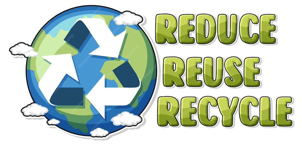 Premium Vector | Reduce reuse recycle text logo banner Premium Vector | Reduce reuse recycle text logo banner
