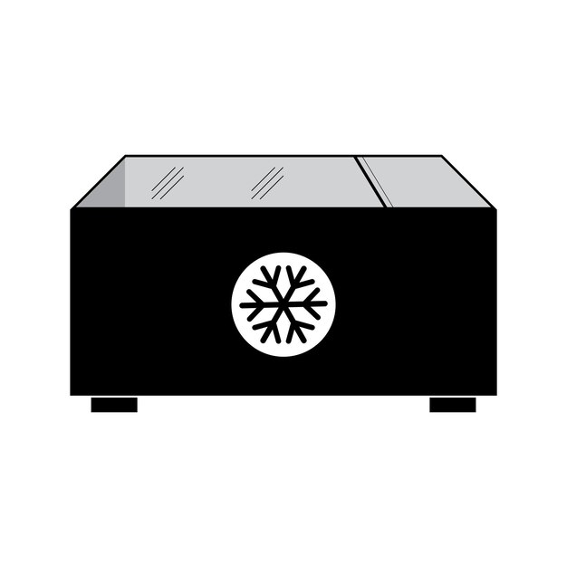 Premium Vector | Refrigerator or food cooler icon Premium Vector | Refrigerator or food cooler icon