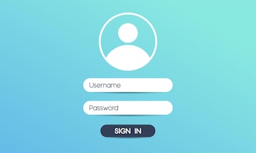 Premium Vector | Register page design login form account user password ...