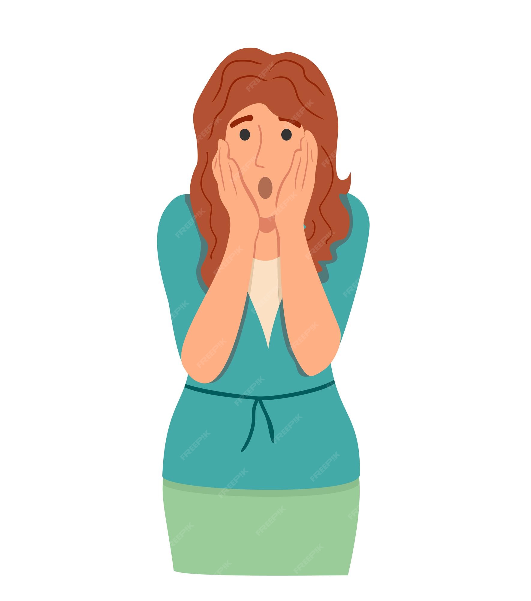 Premium Vector | Regret or embarrassed woman vector illustration ... Premium Vector | Regret or embarrassed woman vector illustration ...
