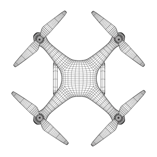 Premium Vector | Remote control air drone Premium Vector | Remote control air drone