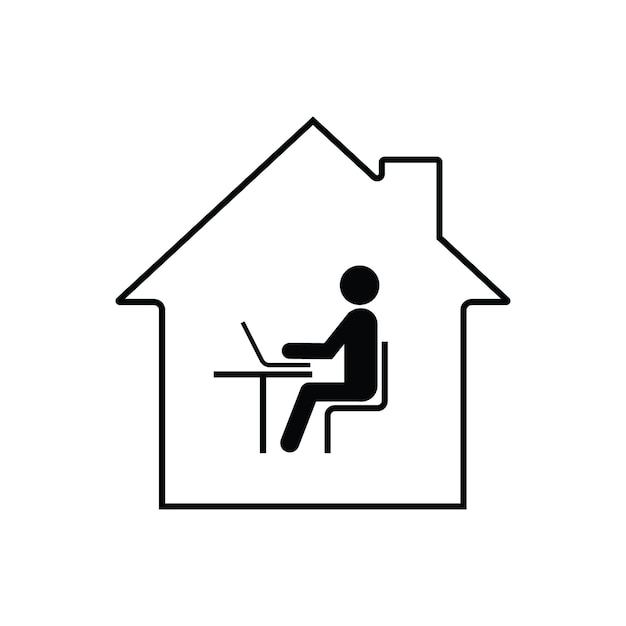 Premium Vector | Remote work online icon Premium Vector | Remote work online icon
