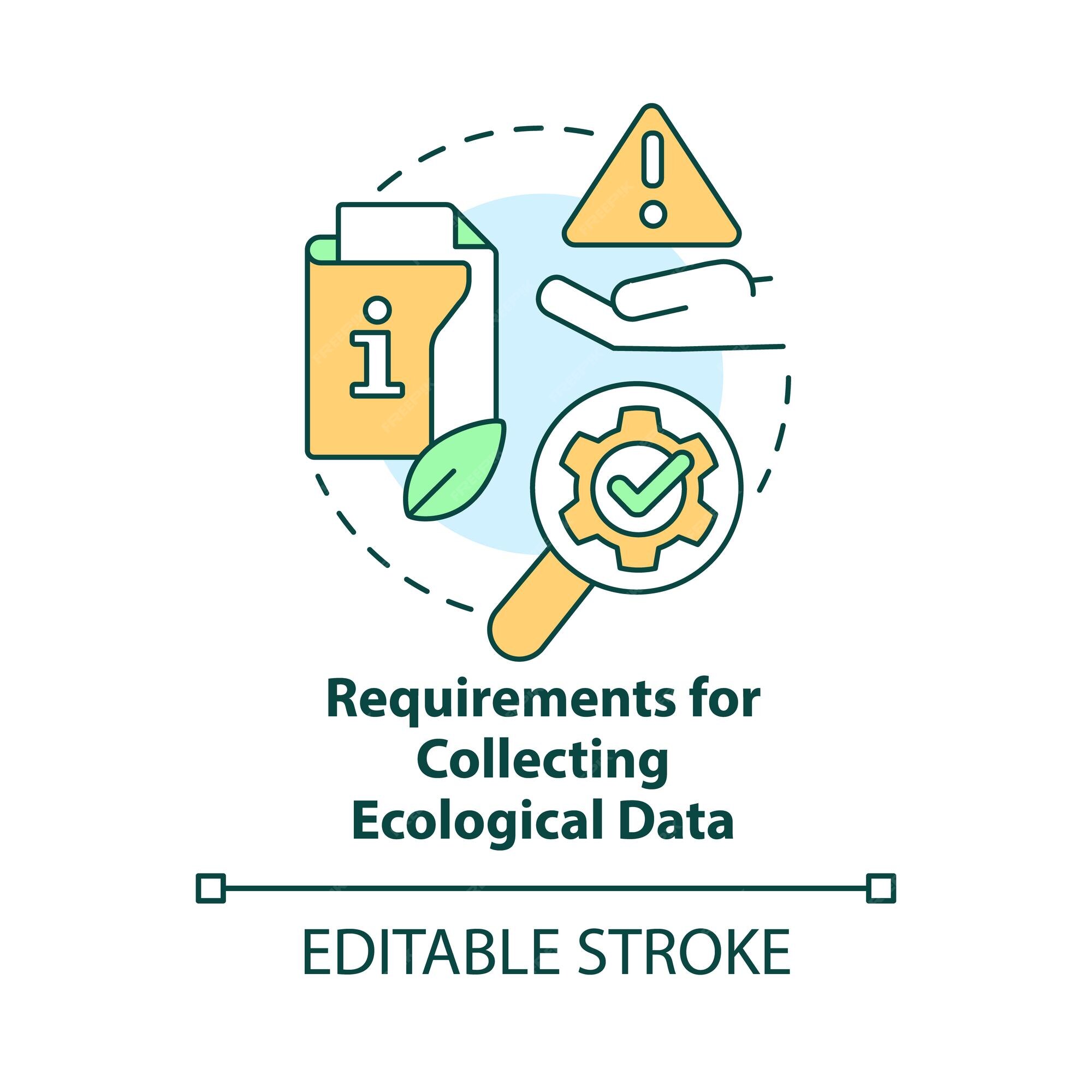 Premium Vector | Requirements for collecting ecological data concept icon Premium Vector | Requirements for collecting ecological data concept icon