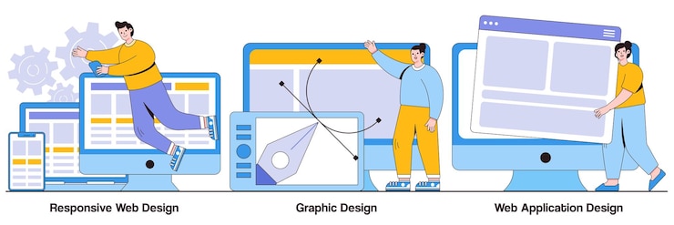 Premium Vector | Responsive web design graphic design web application ...