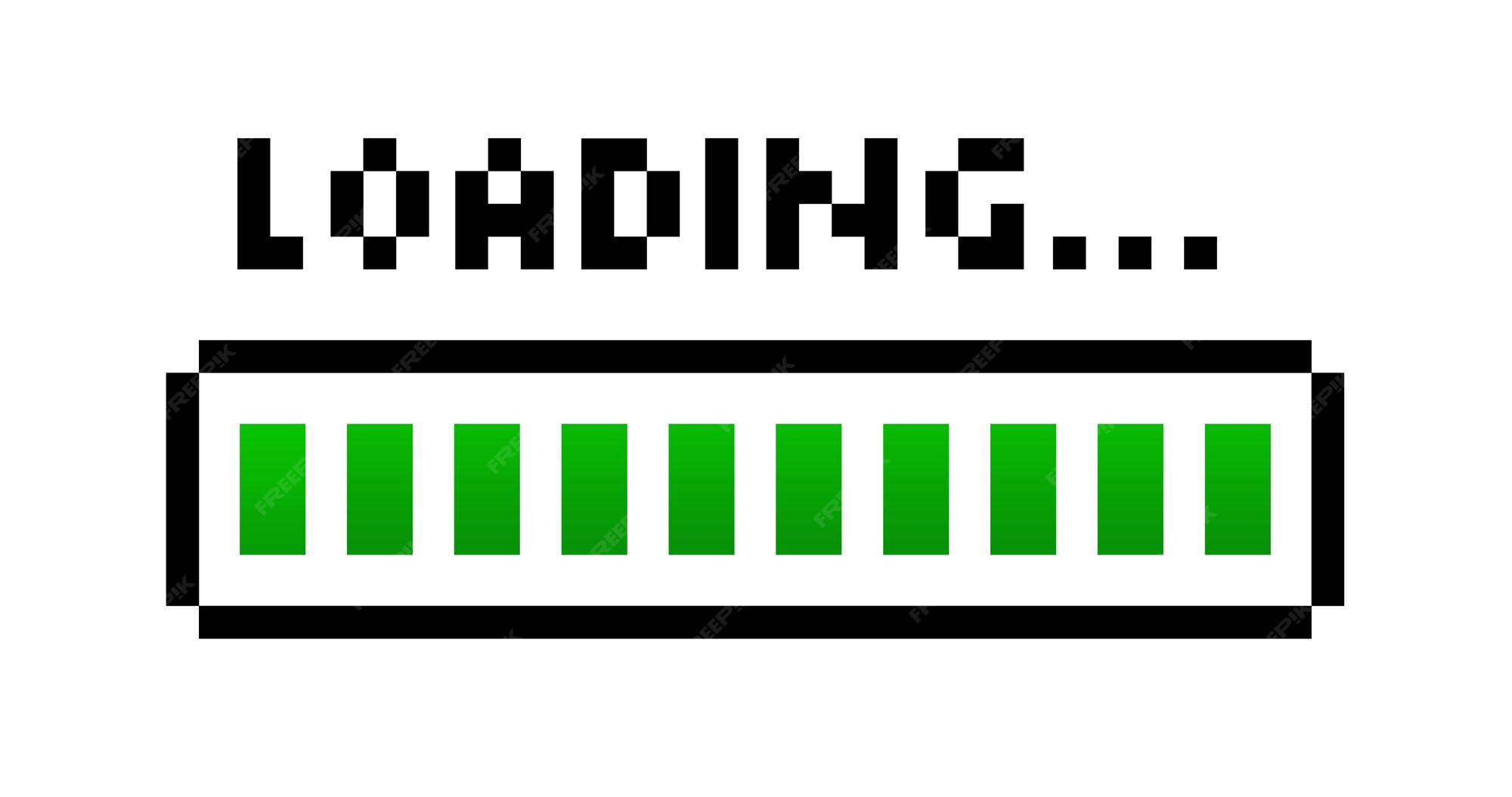 Premium Vector Retro Loading Bar Loading Pixel Style Set Of Loading Icons Retro Style