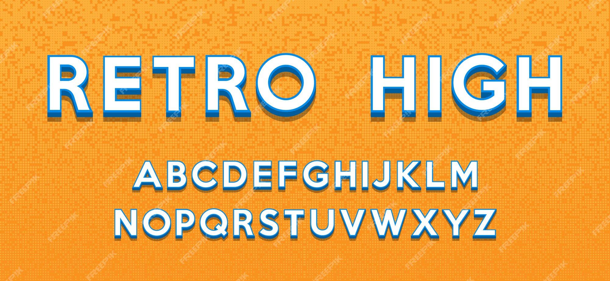 Premium Vector | Retro style alphabet. Premium Vector | Retro style alphabet.