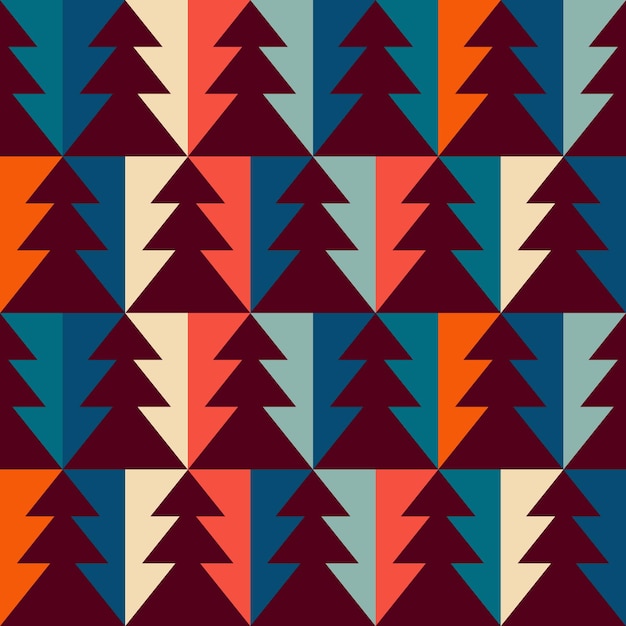 Premium Vector | Retro vintage pattern with christmas trees christmas ... Premium Vector | Retro vintage pattern with christmas trees christmas ...