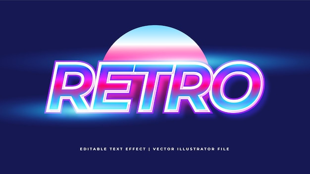 Premium Vector Retro Vintage Text Effect Template With 3d Style