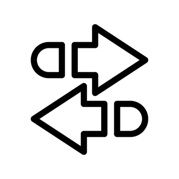 Premium Vector | Reverse left right arrow icon Premium Vector | Reverse left right arrow icon