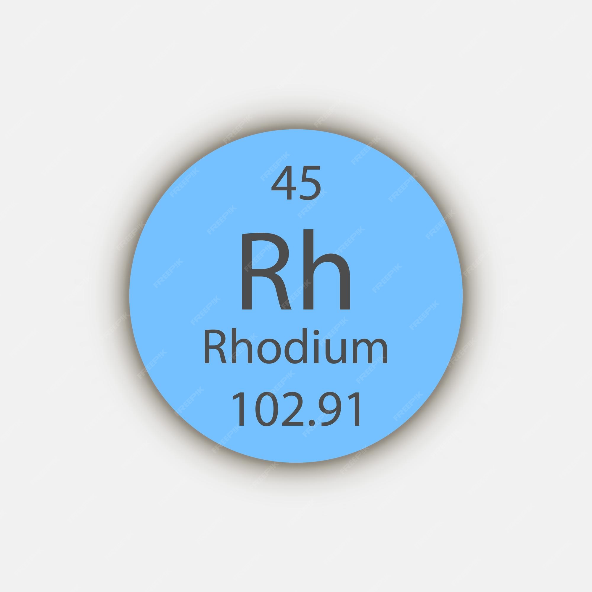 Premium Vector | Rhodium symbol chemical element of the periodic table ... Premium Vector | Rhodium symbol chemical element of the periodic table ...