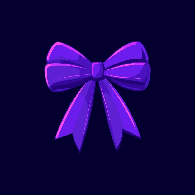 Premium Vector | Ribbon bow violet Premium Vector | Ribbon bow violet