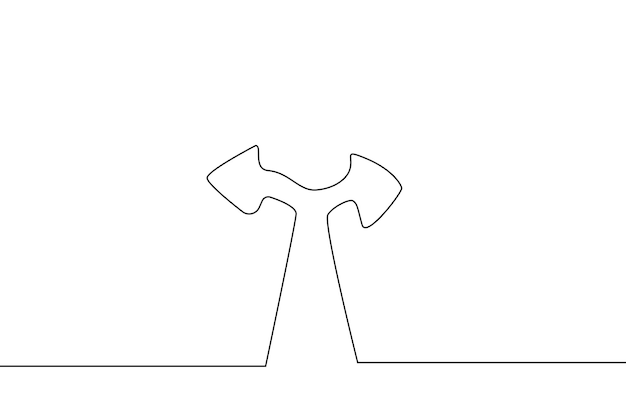 Premium Vector | Right and left crossroads decision making process Premium Vector | Right and left crossroads decision making process