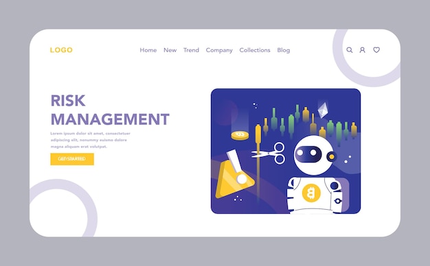 Premium Vector | Risk management web or landing page a crypto trading ... Premium Vector | Risk management web or landing page a crypto trading ...
