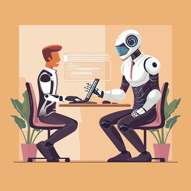 Premium Vector | Robotic process automation Premium Vector | Robotic process automation