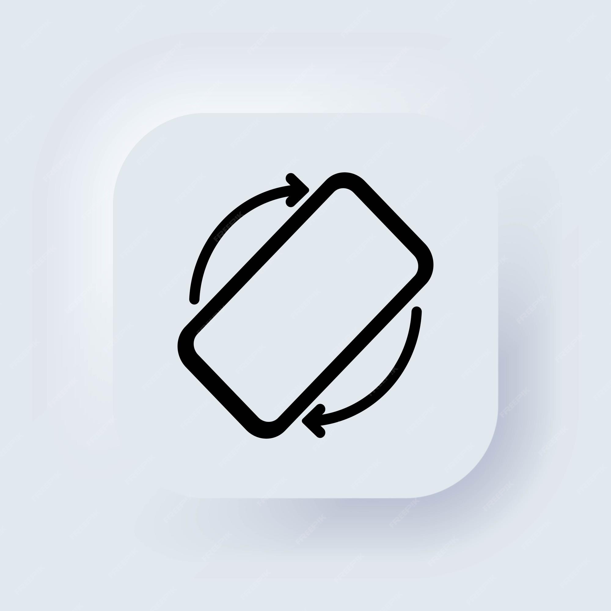 Premium Vector Rotate Mobile Phone Icon Mobile Screen Rotation Turn Your Device Rotate