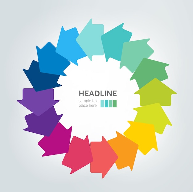 Premium Vector | Round scheme Arrows infographic diagram Premium Vector | Round scheme Arrows infographic diagram