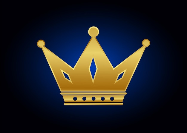 Premium Vector Royal Gold King Crowns Icon Silhouette