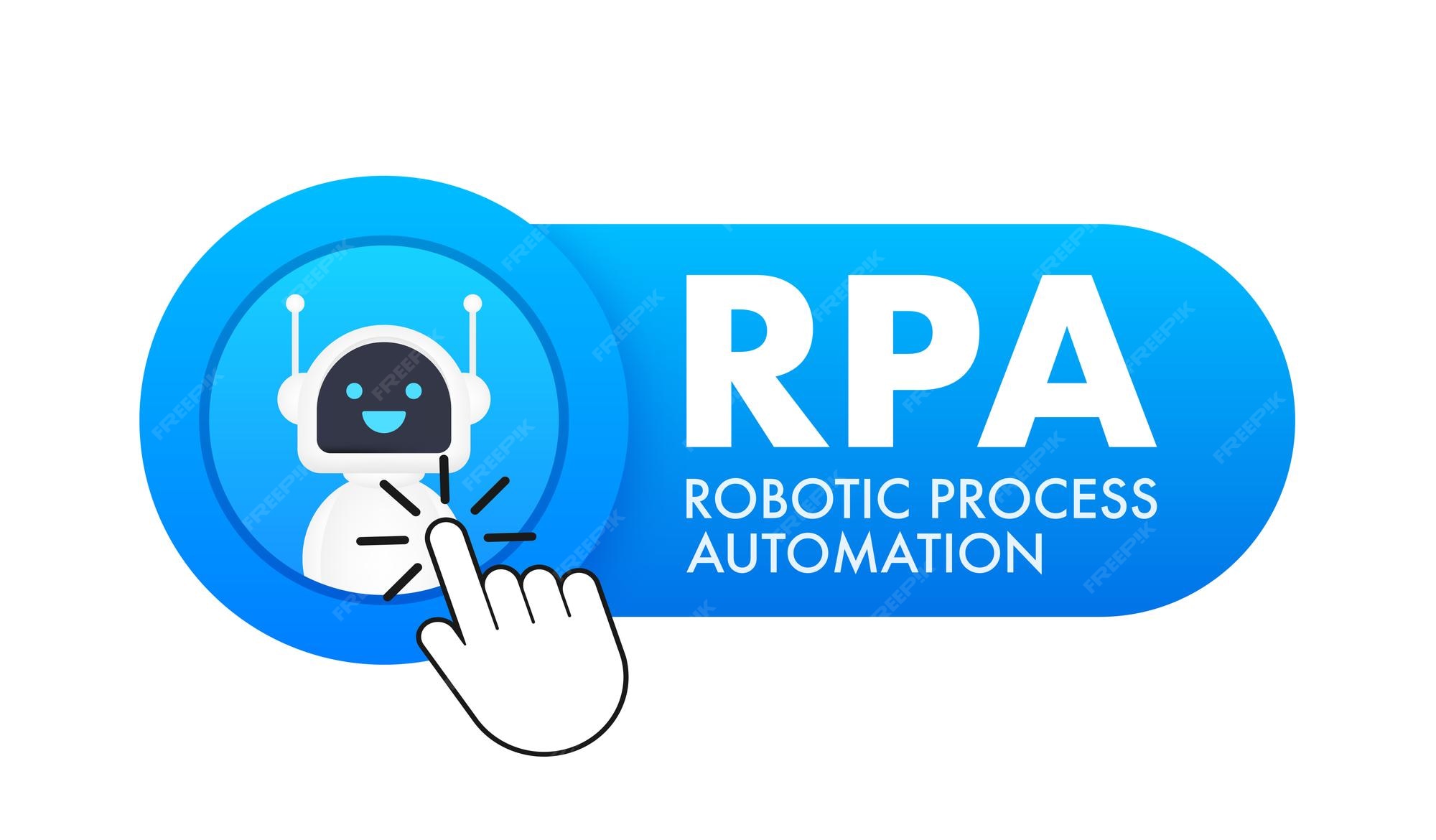 Rpa 로봇 프로세스 자동화 혁신 로봇과 Ai 인공지능 챗봇 Vector | 프리미엄 벡터