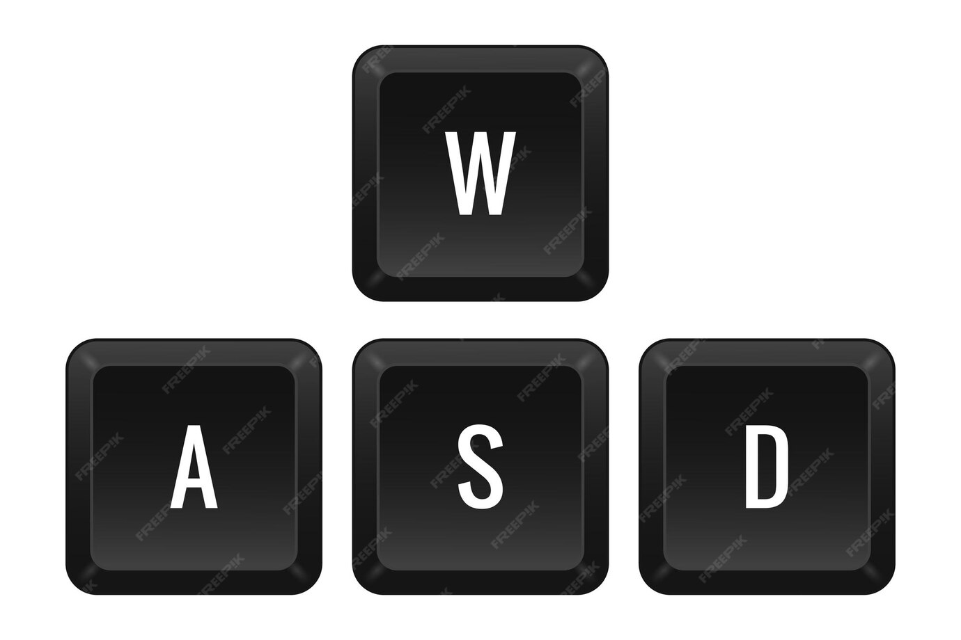 Premium Vector A S W D Keys Combination Keyboard Walk Navigation Control Computer Shortcut