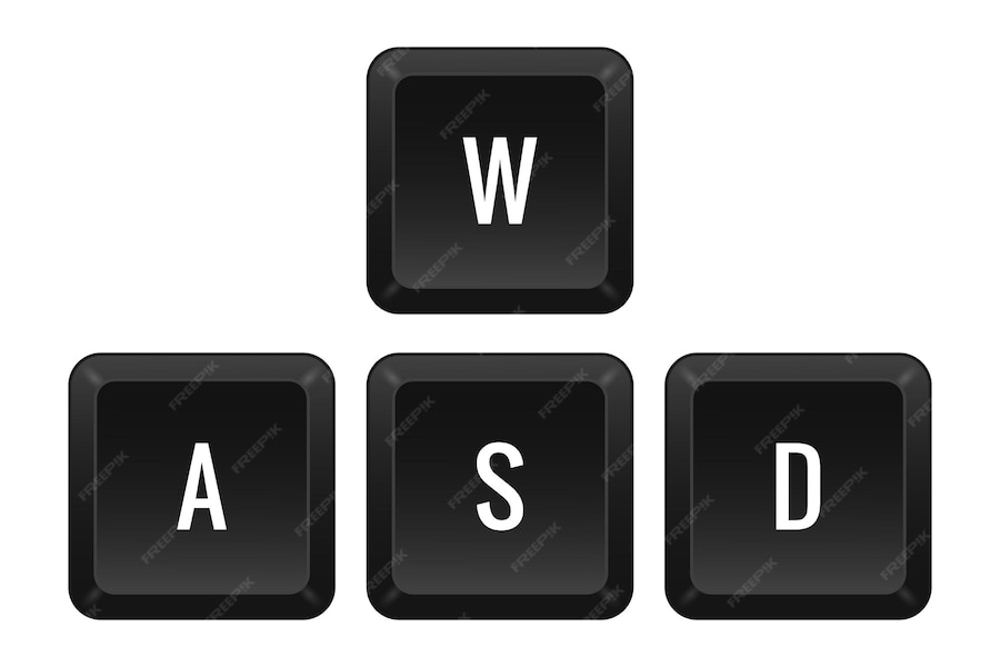 Premium Vector A S W D Keys Combination Keyboard Walk Navigation Control Computer Shortcut