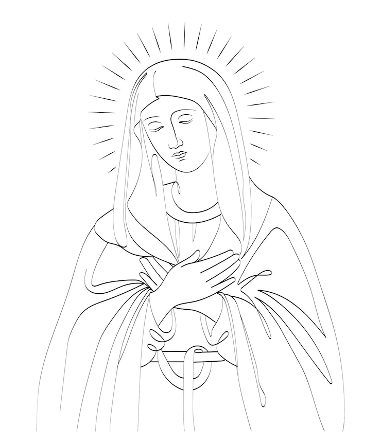Premium Vector | Saint Virgin Mary Madonna Isolated vector illustration ... Premium Vector | Saint Virgin Mary Madonna Isolated vector illustration ...