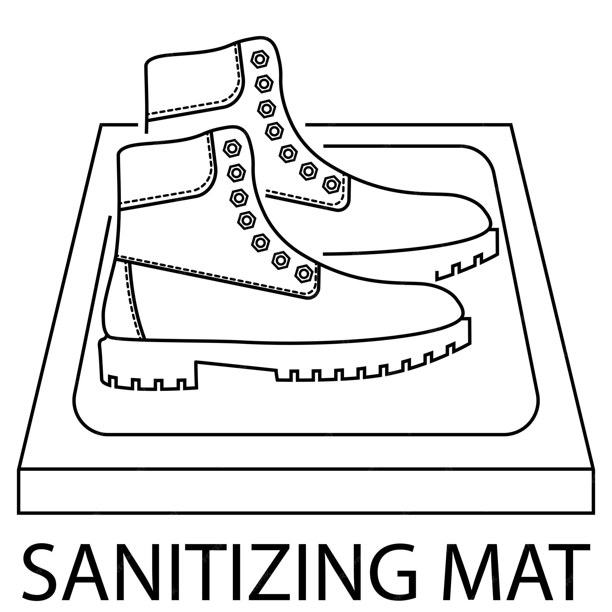 Premium Vector Sanitizing Mat Shoes Disinfection Antibacterial