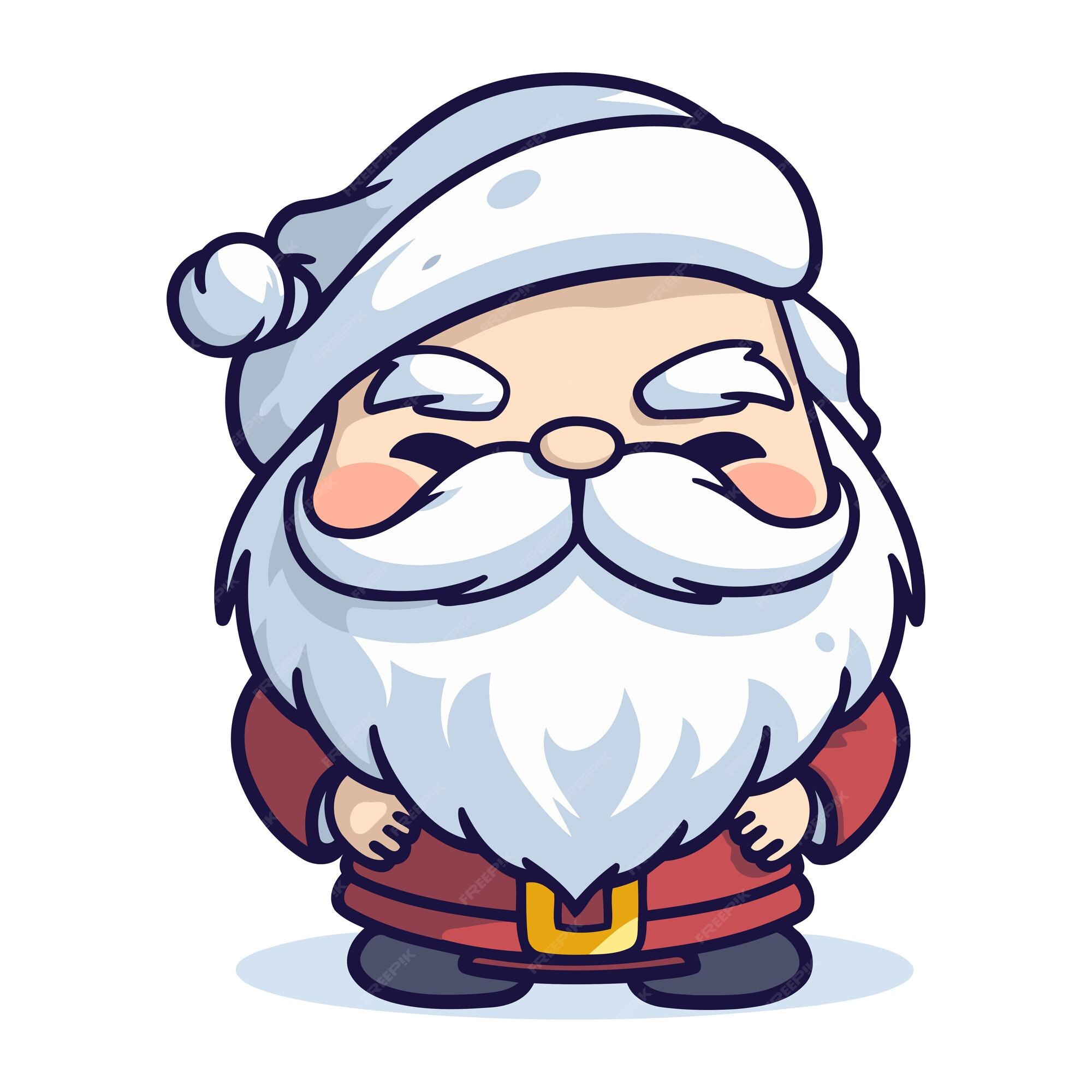 Santa Claus Vector illustration of a cartoon Santa Claus with a beard ... Santa Claus Vector illustration of a cartoon Santa Claus with a beard ...