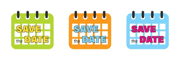 Premium Vector | Save the date calendar events Premium Vector | Save the date calendar events