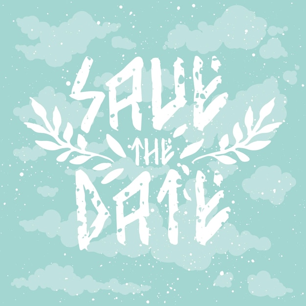 Premium Vector | Save the date runic style ink hand lettering ... Premium Vector | Save the date runic style ink hand lettering ...
