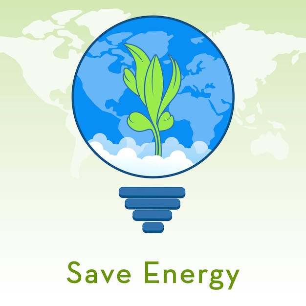 Premium Vector | Save energy concept vector graphic Premium Vector | Save energy concept vector graphic