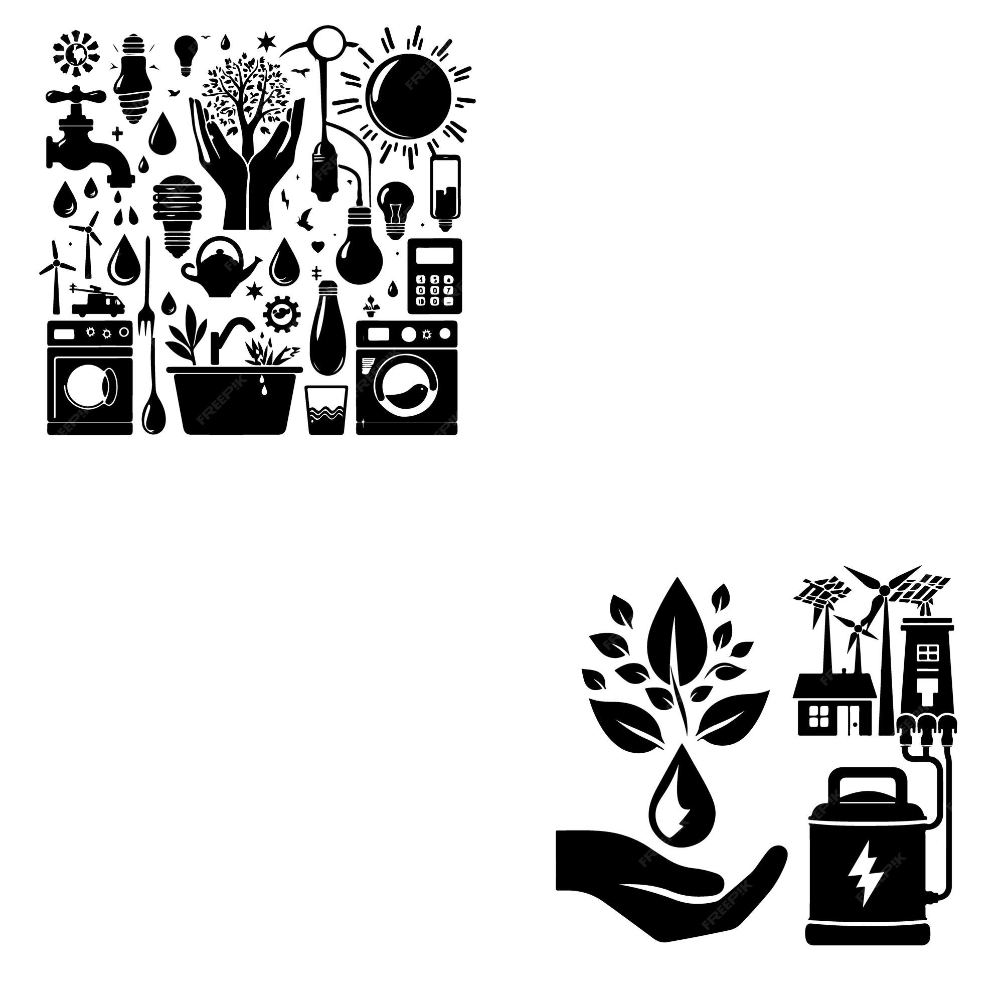 Premium Vector | Save water silhouette vector editable upload Premium Vector | Save water silhouette vector editable upload