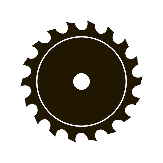 Premium Vector | Saw disk vector black color flat style Premium Vector | Saw disk vector black color flat style