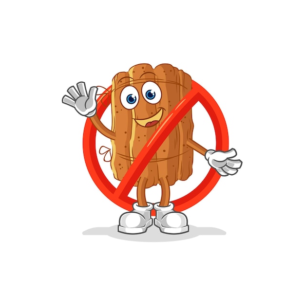 Premium Vector | Say no to cinnamon mascot cartoon vector Premium Vector | Say no to cinnamon mascot cartoon vector