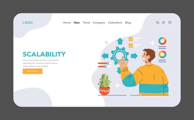Premium Vector | Scalability concept illustration with a man adjusting ... Premium Vector | Scalability concept illustration with a man adjusting ...