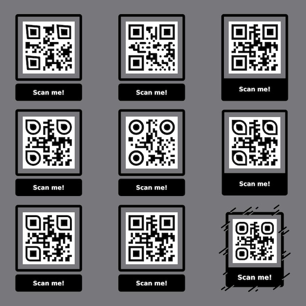 Premium Vector | Scan me QR code Premium Vector | Scan me QR code