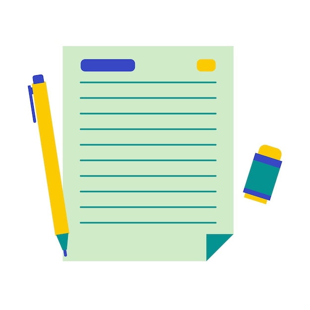 Premium Vector | School things Premium Vector | School things